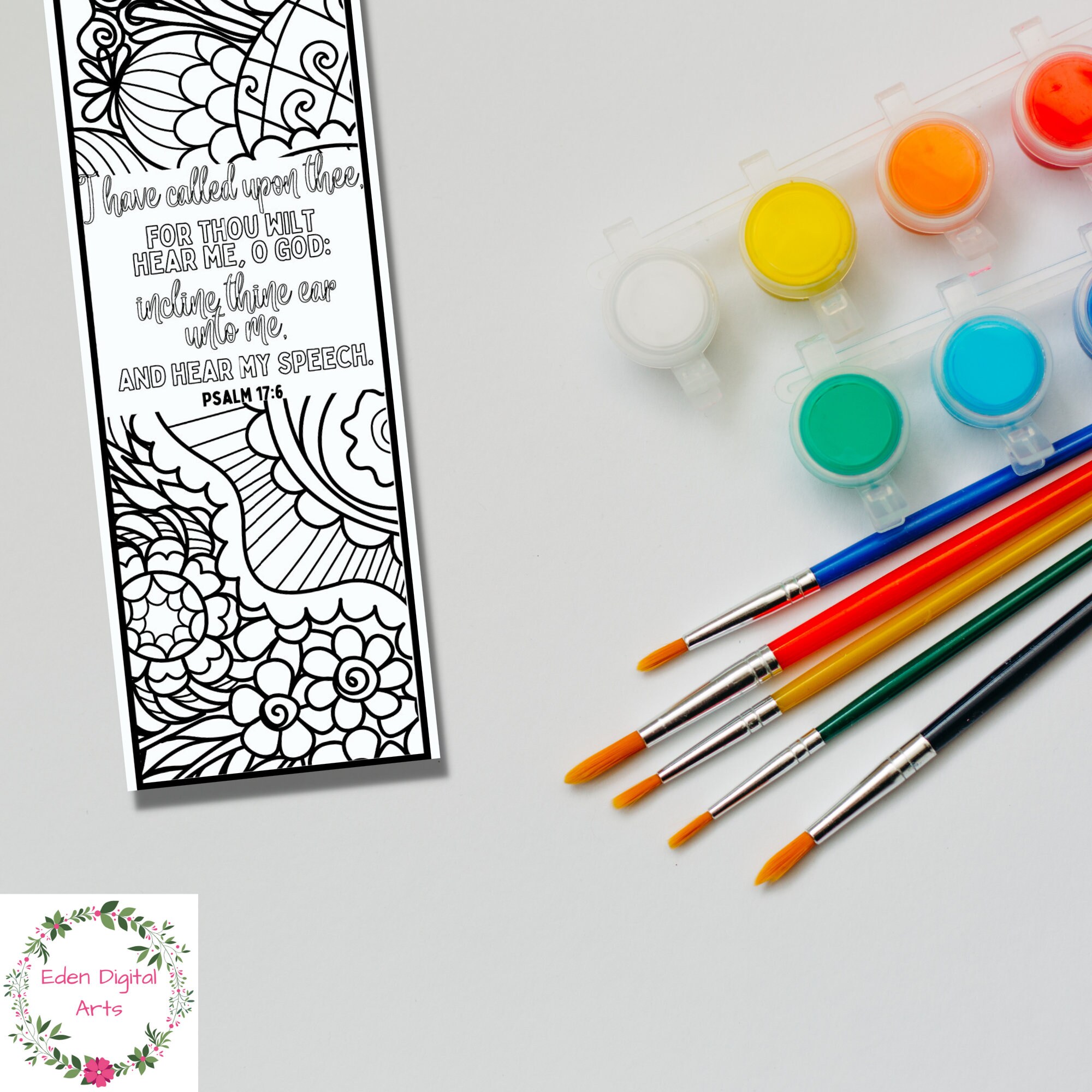Prayer Scripture Coloring Bookmarks KJV Bible Verses About - Etsy