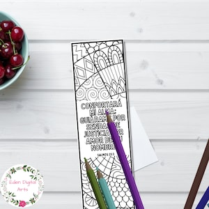 Spanish Psalm 23 Bible Verses Coloring Bookmarks En Espanol, Doodle ...