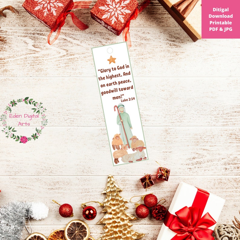 Christmas Nativity Scripture Bookmarks Bible Verse DIY Gift - Etsy