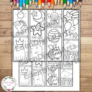 Coloring Bookmarks for Kids, Encouraging Animal Puns, Cute Random Acts ...