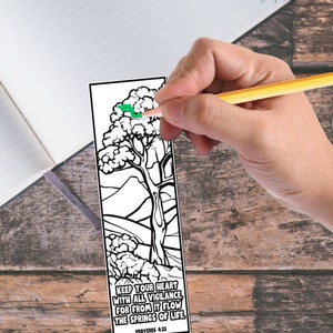 Proverbs Bible Verses Coloring Bookmarks Bible Class Activity Nature ...