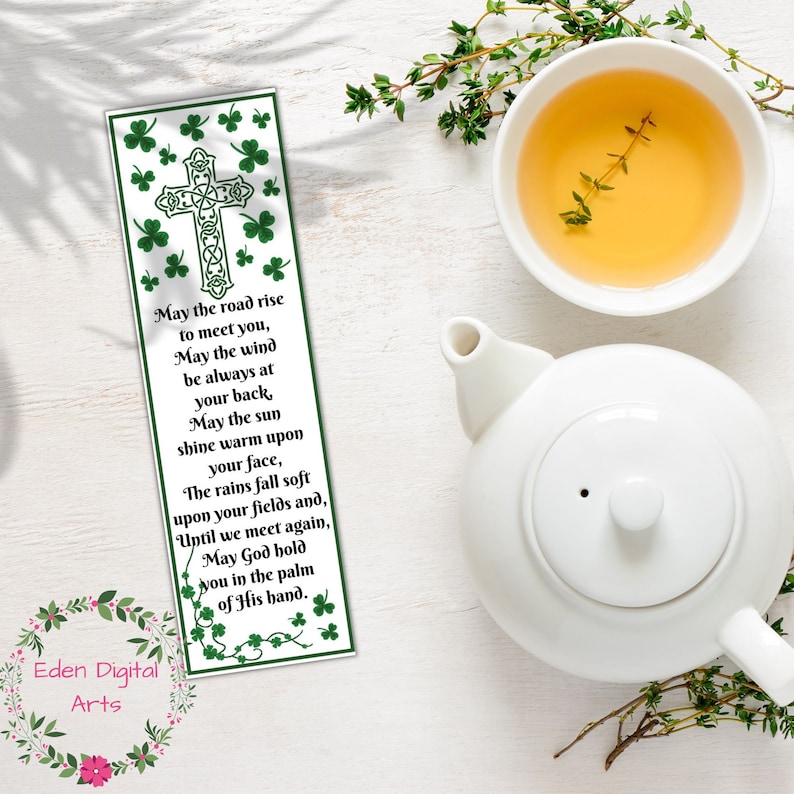 Old Irish Blessing Bookmarks Celtic Cross Prayer Cards St - Etsy