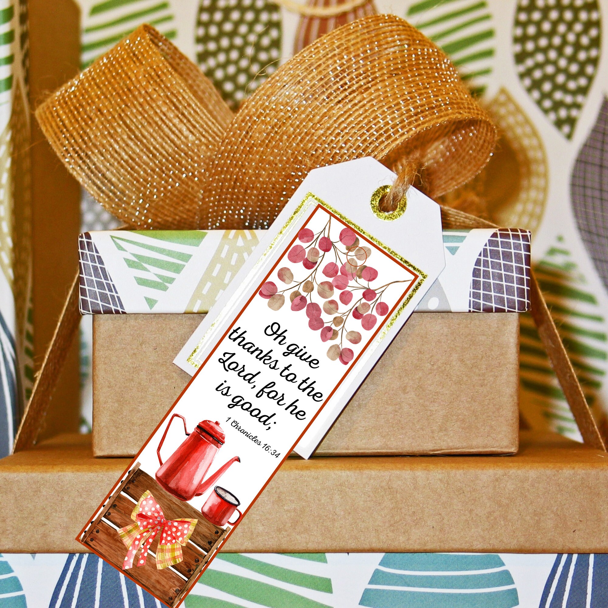 Gratitude Bible Verse Bookmarks Gift Tags Thanksgiving - Etsy