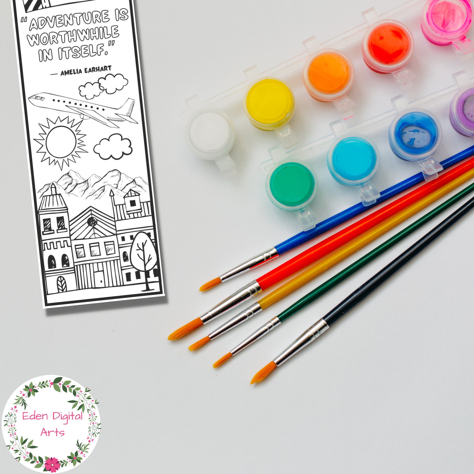 Travel Quotes Coloring Bookmarks for Kids and Adults - Etsy