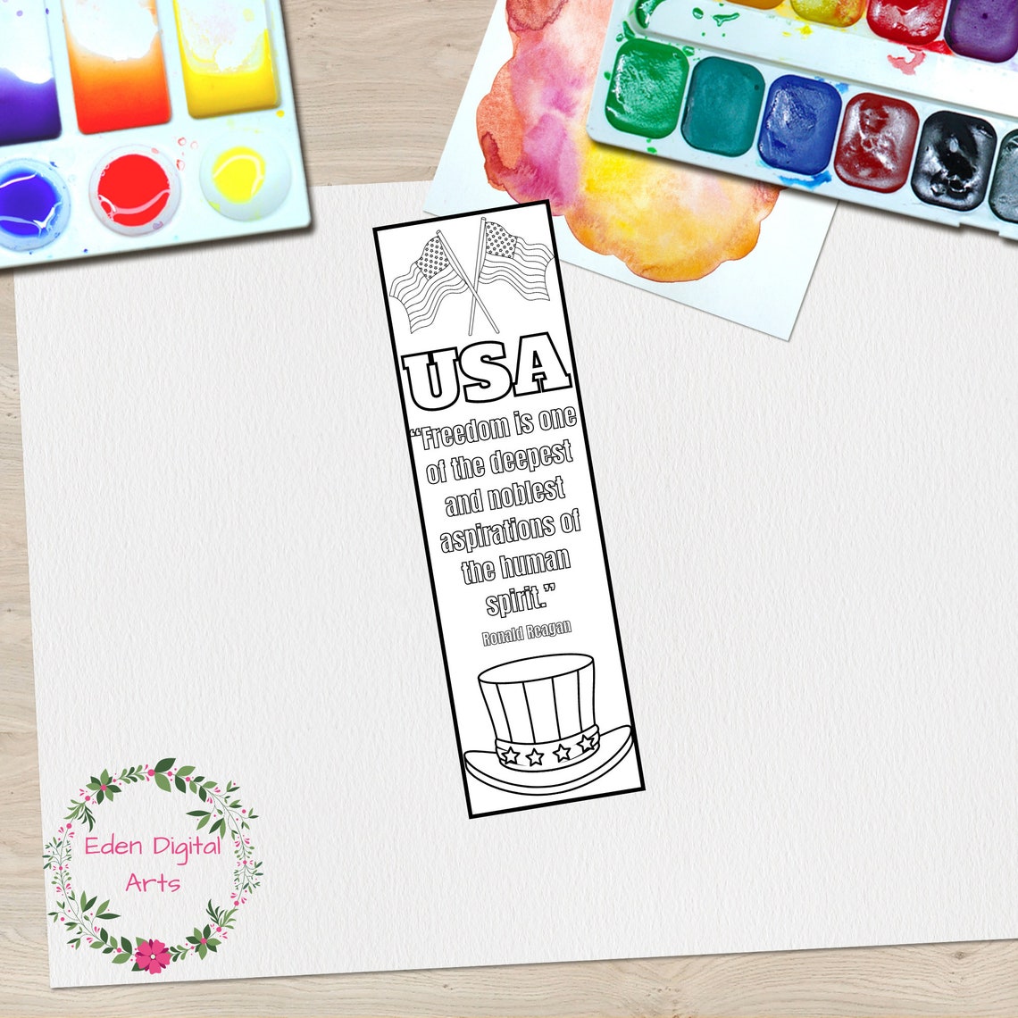 American Patriotic Quotes Coloring Bookmarks Classroom | Etsy