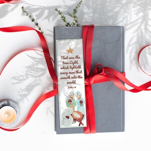 Christmas Nativity Scripture Bookmarks, Bible Verse DIY Gift Goodie Bag ...