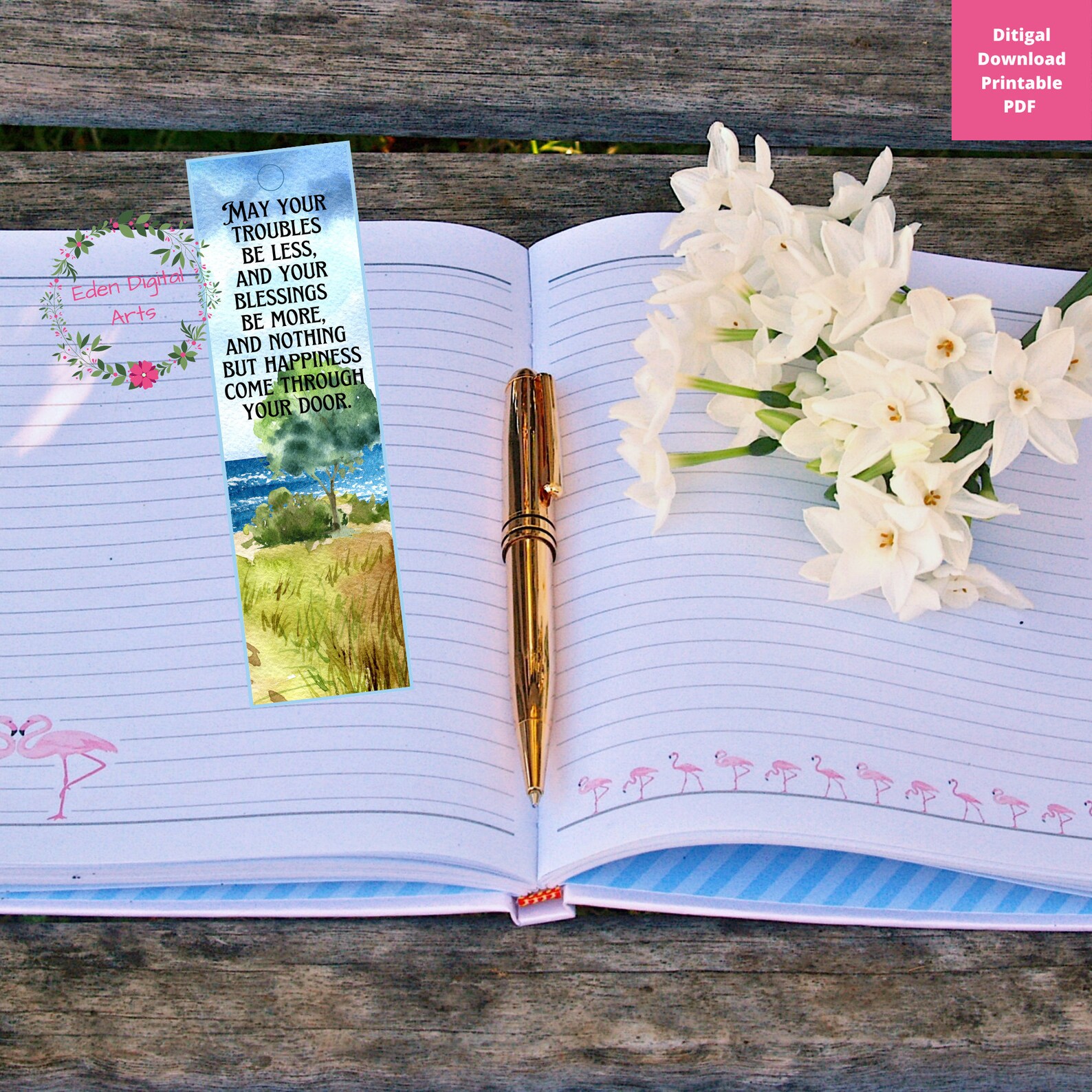 Old Irish Blessings Bookmarks Watercolor Painted Landscape - Etsy