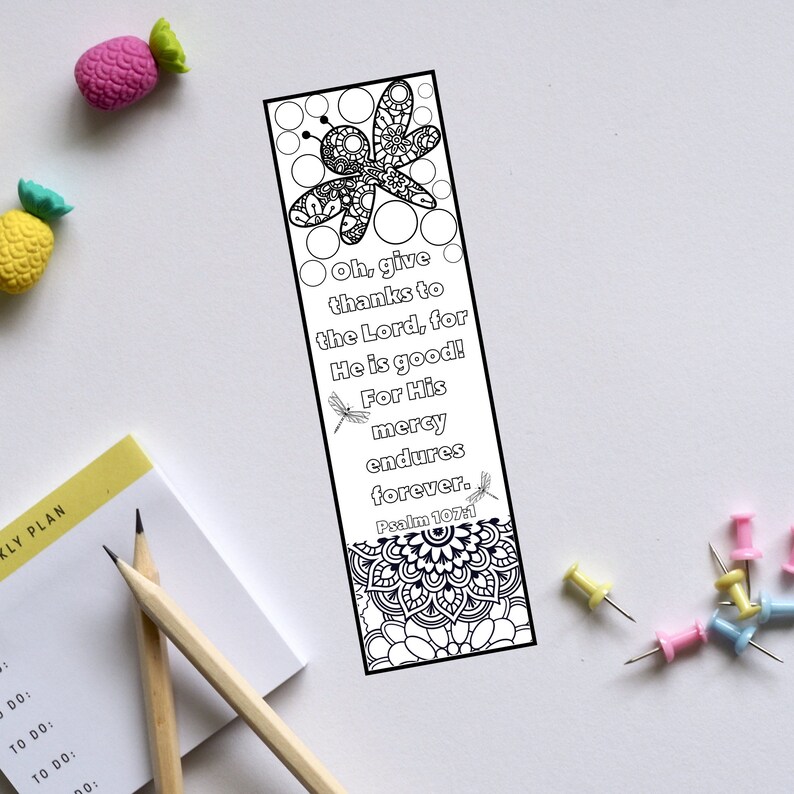 Coloring Bible Verses Bookmarks Printable Scripture Coloring - Etsy