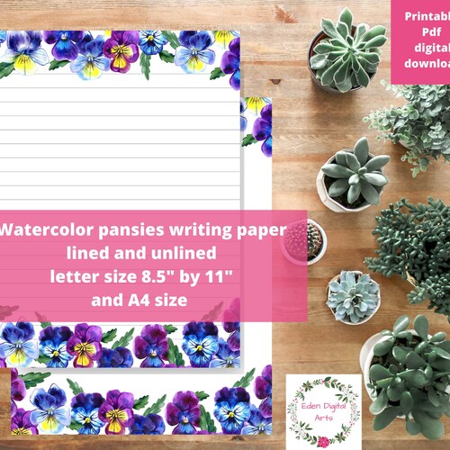 Backyard Birds Writing Paper Printable Stationery Lined and - Etsy