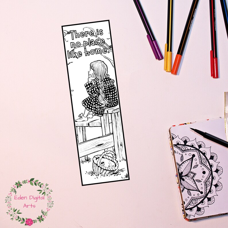 Wizard of Oz Quotes Coloring Bookmarks Literary Classroom - Etsy