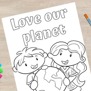 Ecology Earth Day Coloring Pages for Kids Printable Activity, Teaching ...