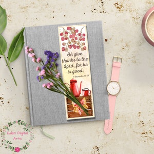Gratitude Bible Verse Bookmarks Gift Tags Thanksgiving Scripture Fall ...