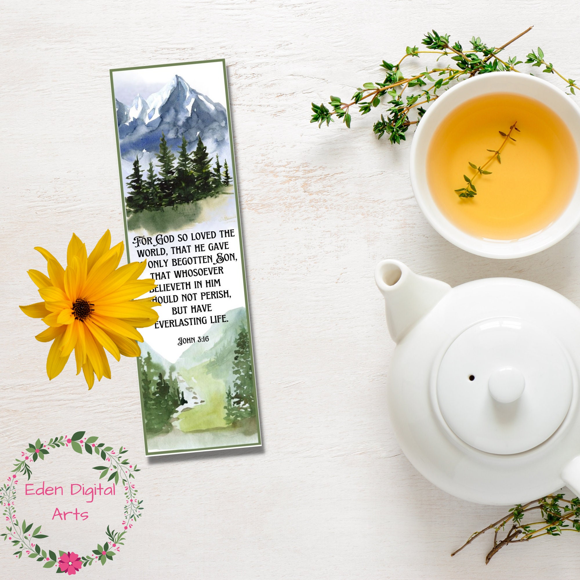 John 3 16 Bible Verse Bookmarks for Men or Women Salvation - Etsy