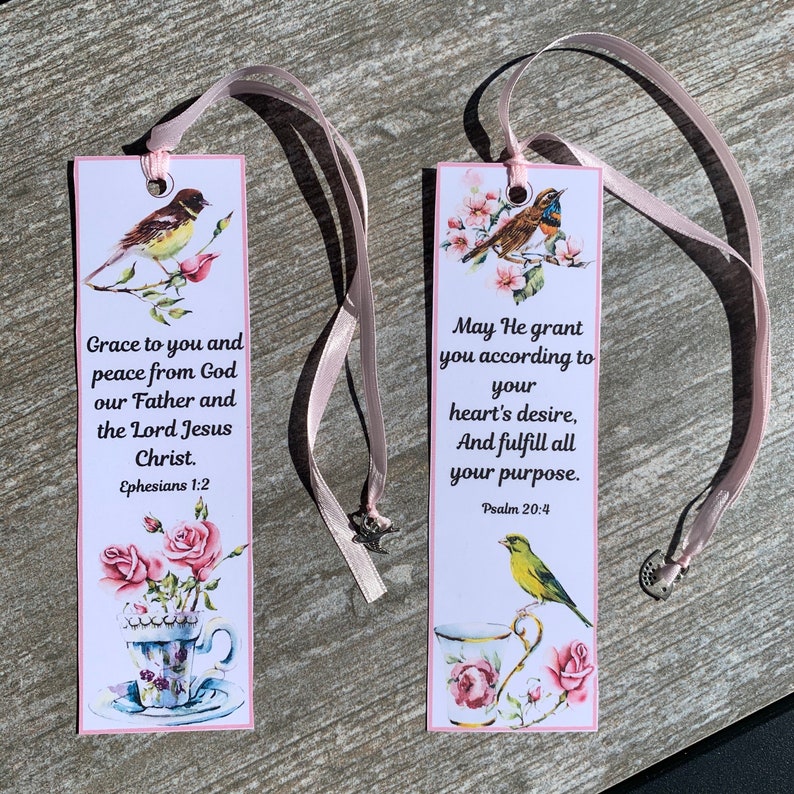 Birds & Blessings Bible Verse Bookmarks Scripture Gift Tags - Etsy