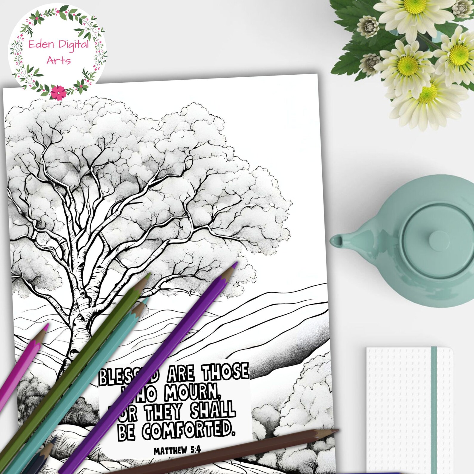 Sermon on the Mount Beatitudes Bible Verses Coloring Pages, Matthew 5 ...