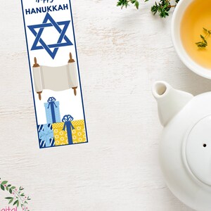 Hanukkah Bookmarks or Gift Tags, Chanukah Festival of Lights Mail DIY ...