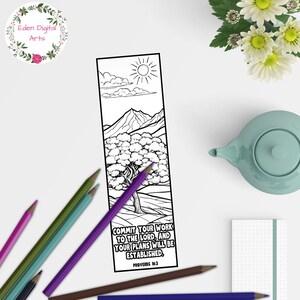 Proverbs Bible Verses Coloring Bookmarks Bible Class Activity Nature ...