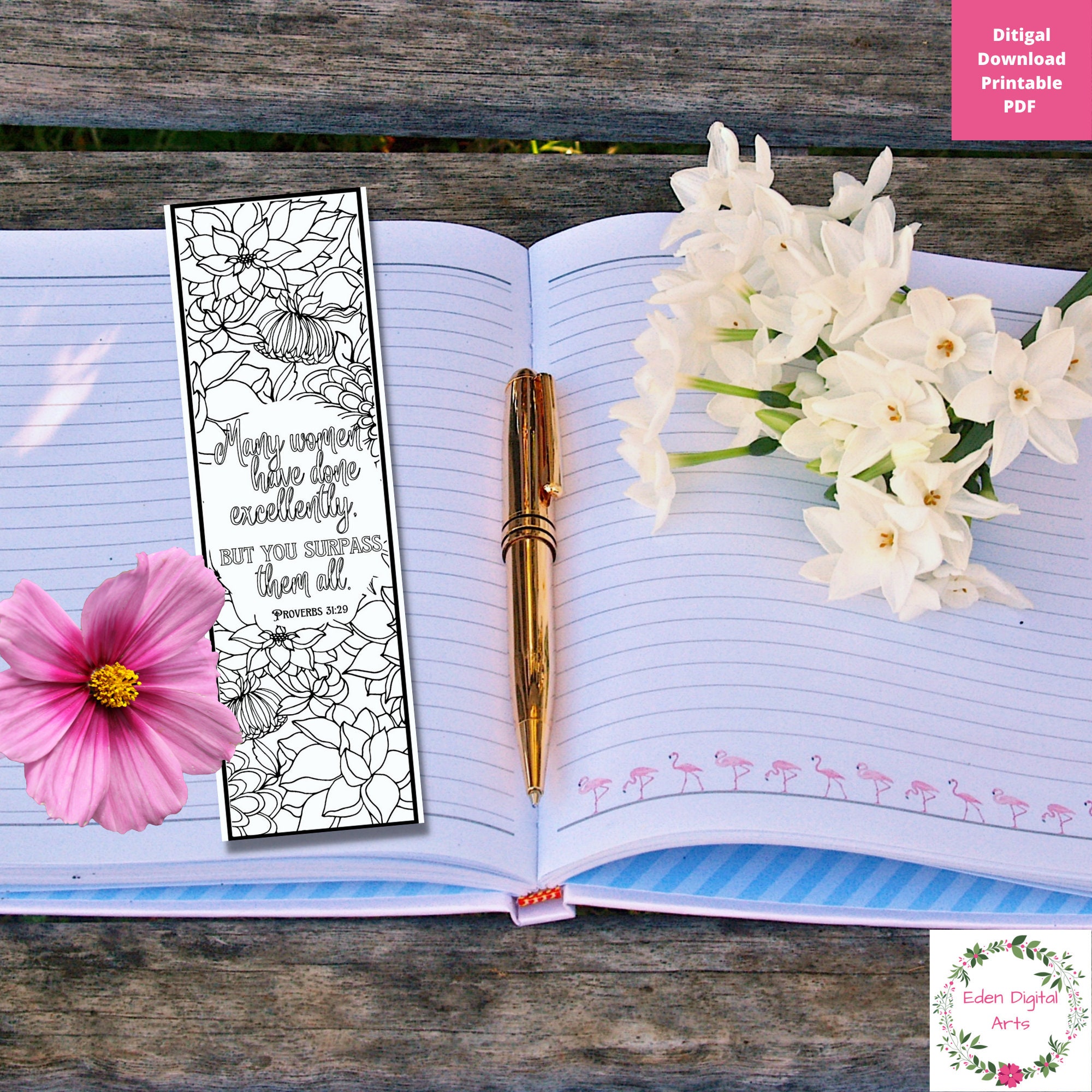 Proverbs 31 Coloring Bible Verse Bookmarks Cards Scripture & | Etsy