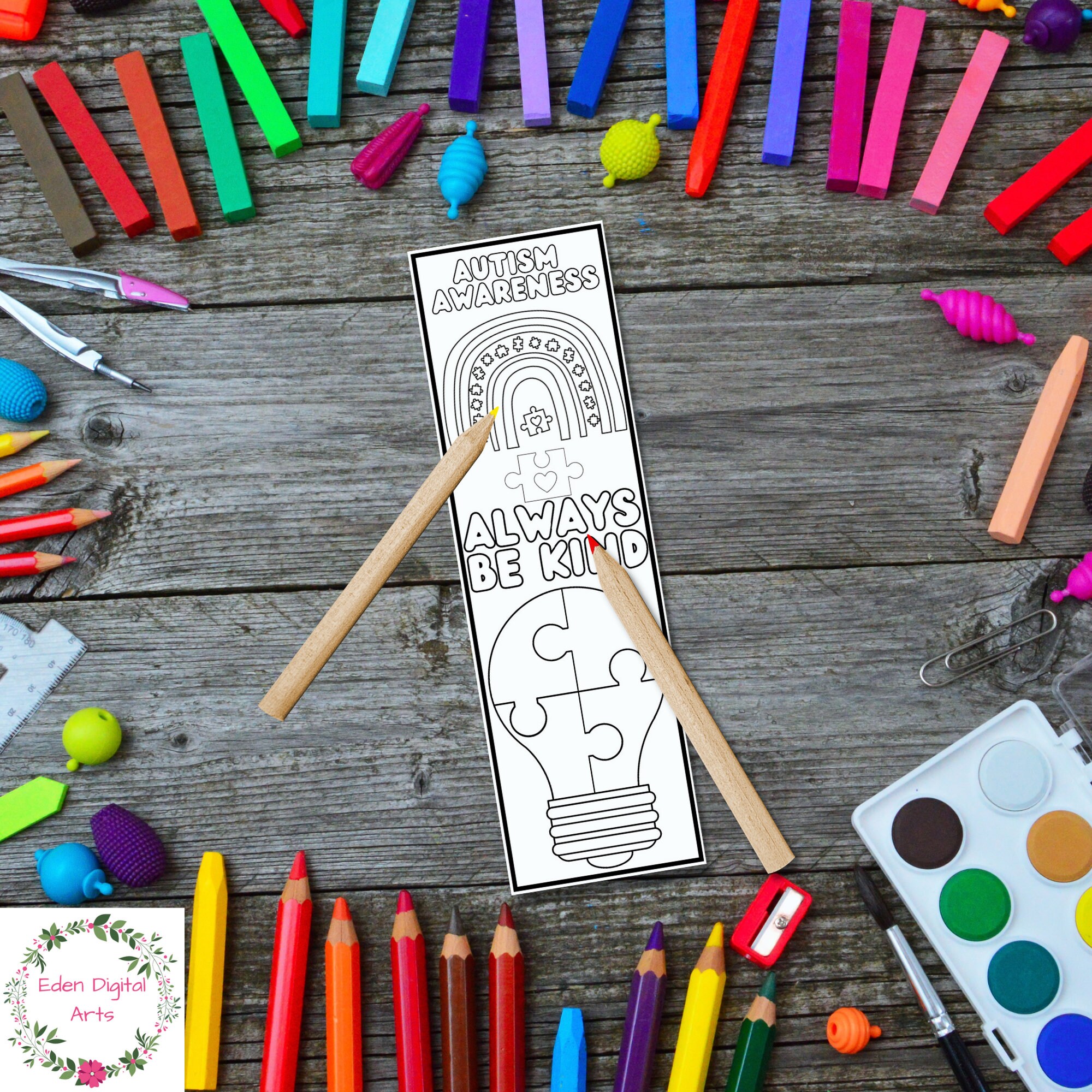 Autism Awareness Coloring Bookmarks for Kids Acceptance & Understanding ...