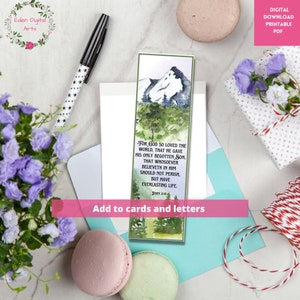 John 3 16 Bible Verse Bookmarks for Men or Women Salvation Scripture ...