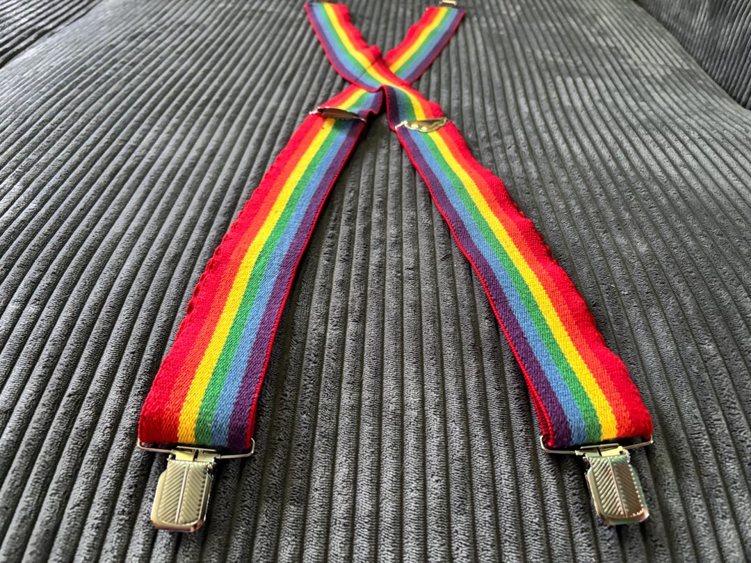 Vintage Rainbow Suspenders - Etsy