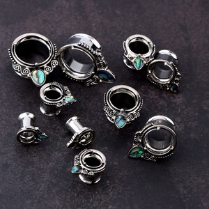 Pairs Abalone Shell Ear Plugs/stainless Steel Gauge Earring/single ...