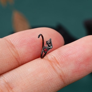 20G/22G Bat Wing Nose Ring/nose Hoop/nose Ring Hoop/nostril Hoops/nose ...
