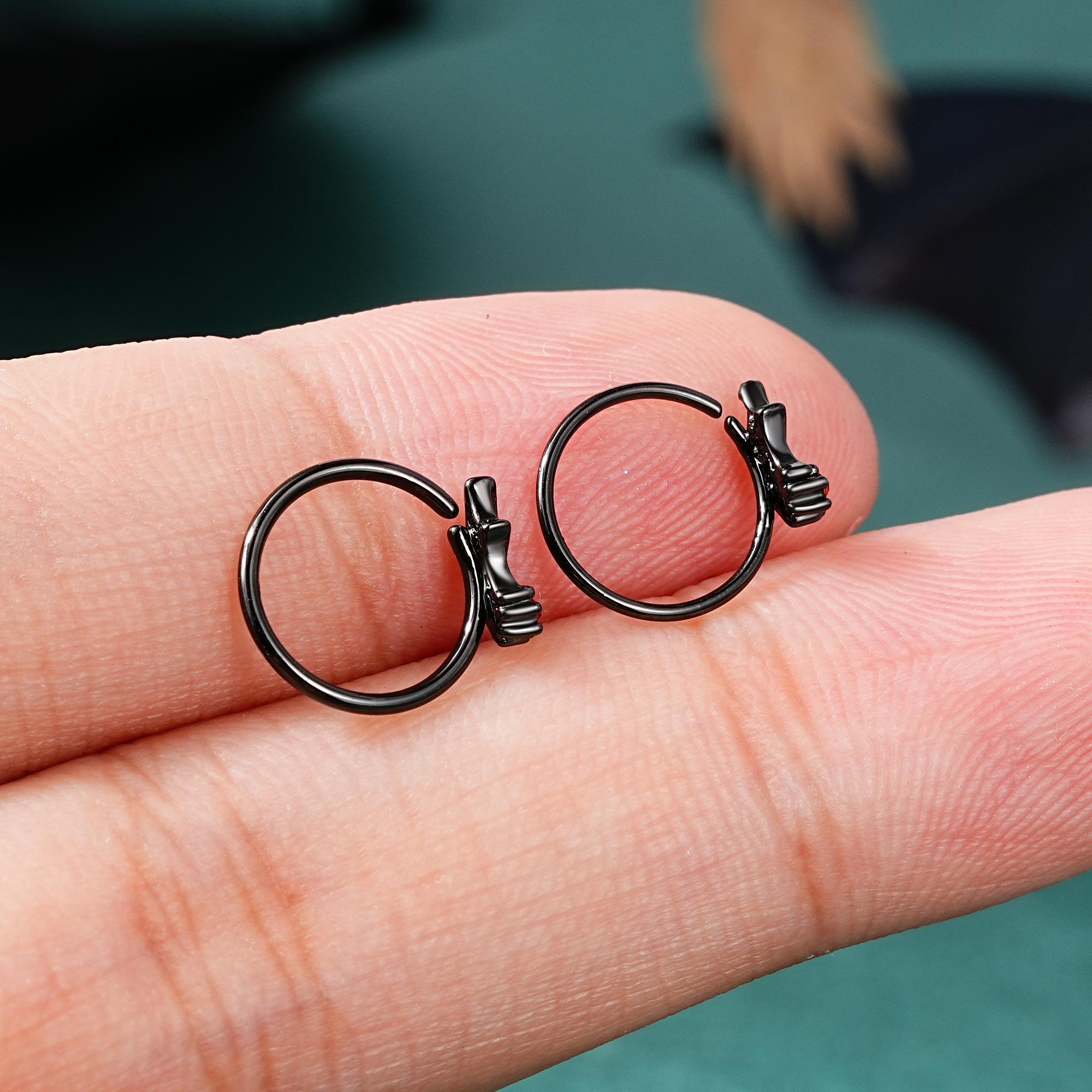 20G/22G Bat Wing Nose Ring/nose Hoop/nose Ring Hoop/nostril Hoops/nose ...