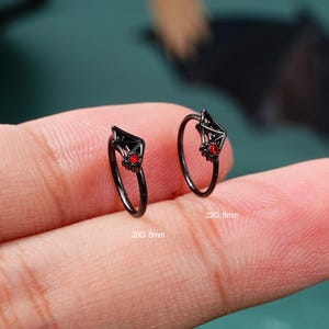 20G/22G Bat Wing Nose Ring/nose Hoop/nose Ring Hoop/nostril Hoops/nose ...