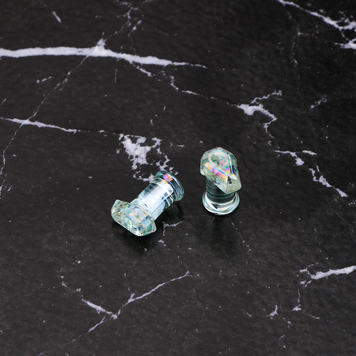 Pairs Glow in the Dark Glass Ear Plugs/gauge Earrings/single | Etsy
