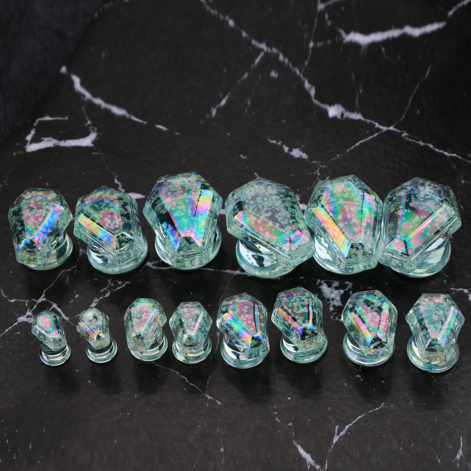 Pairs Glow in the Dark Glass Ear Plugs/gauge Earrings/single - Etsy