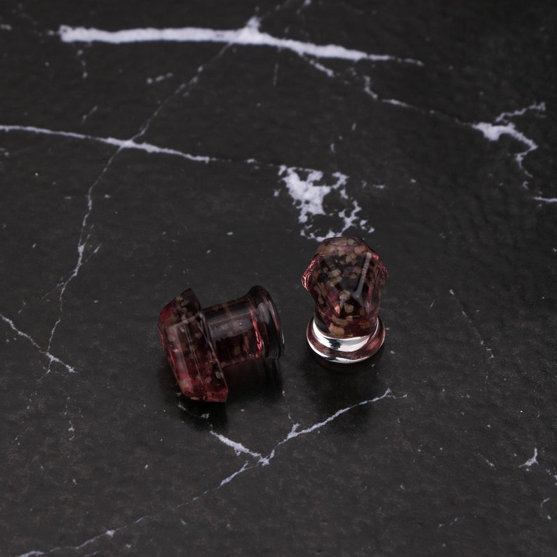 Pair Clear Coffin Glass Plug Earrings/single Flare Ear Gauges/flesh ...