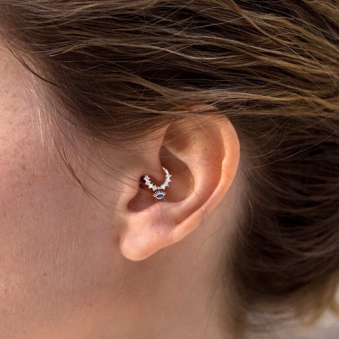 16G Evil Eyes Daith Jewelry, Dangle Septum Rings, Helix Hoops ...