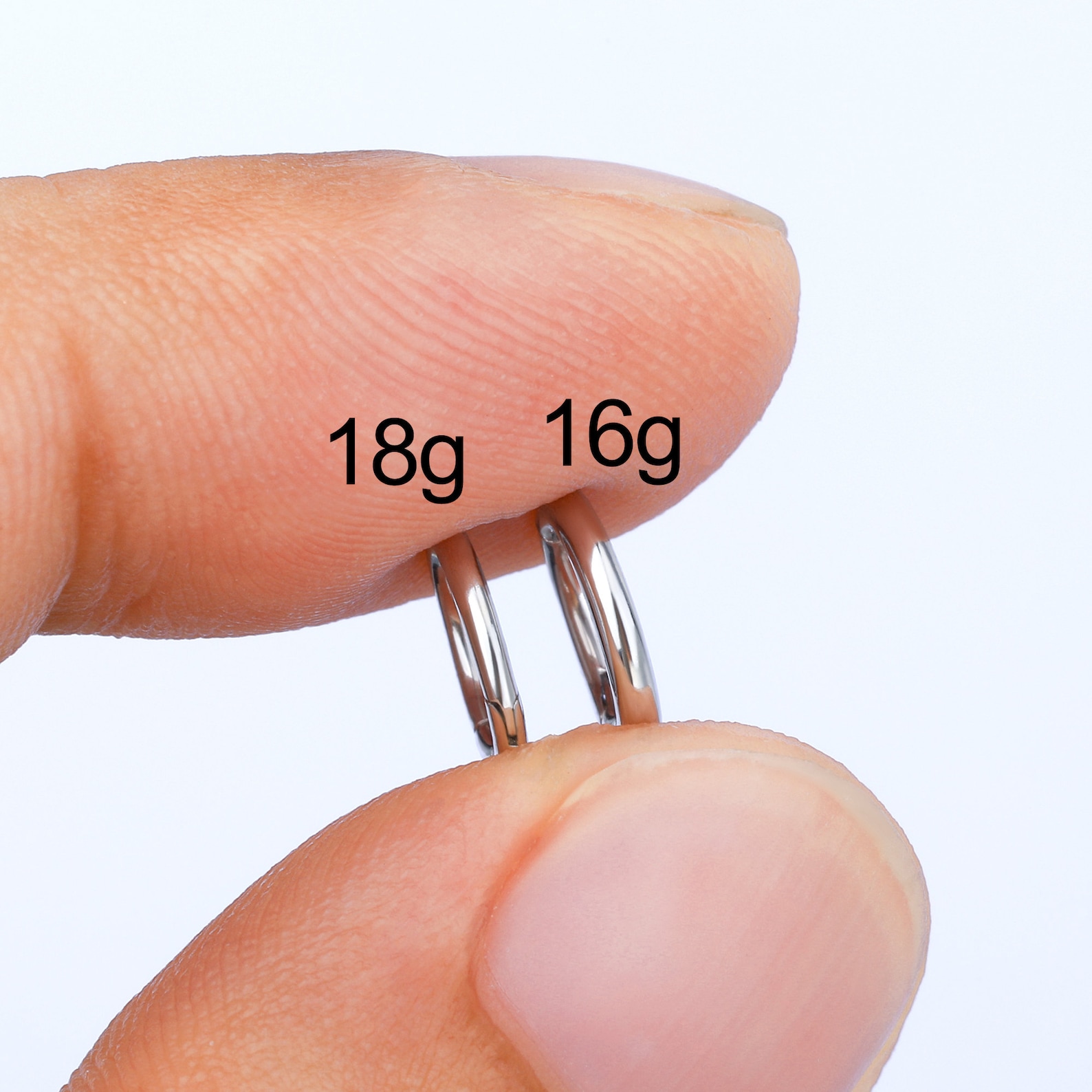 16G/18G Cartilage Hoop/sterling Silver Helix Piercing/hinged - Etsy