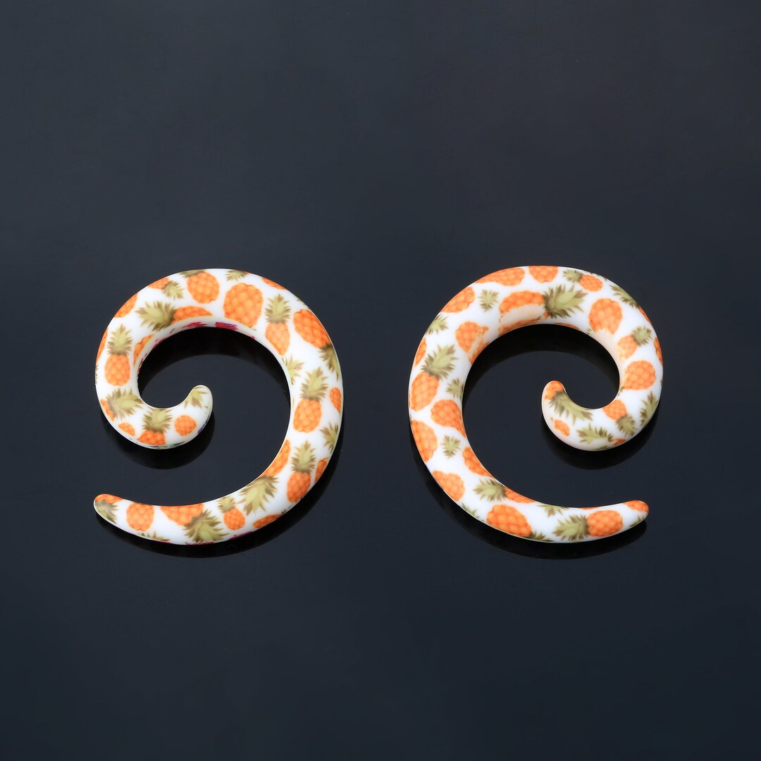 Pairs Spiral Ear Plugs/double-sided Pattern Hanging Tapers/plug ...