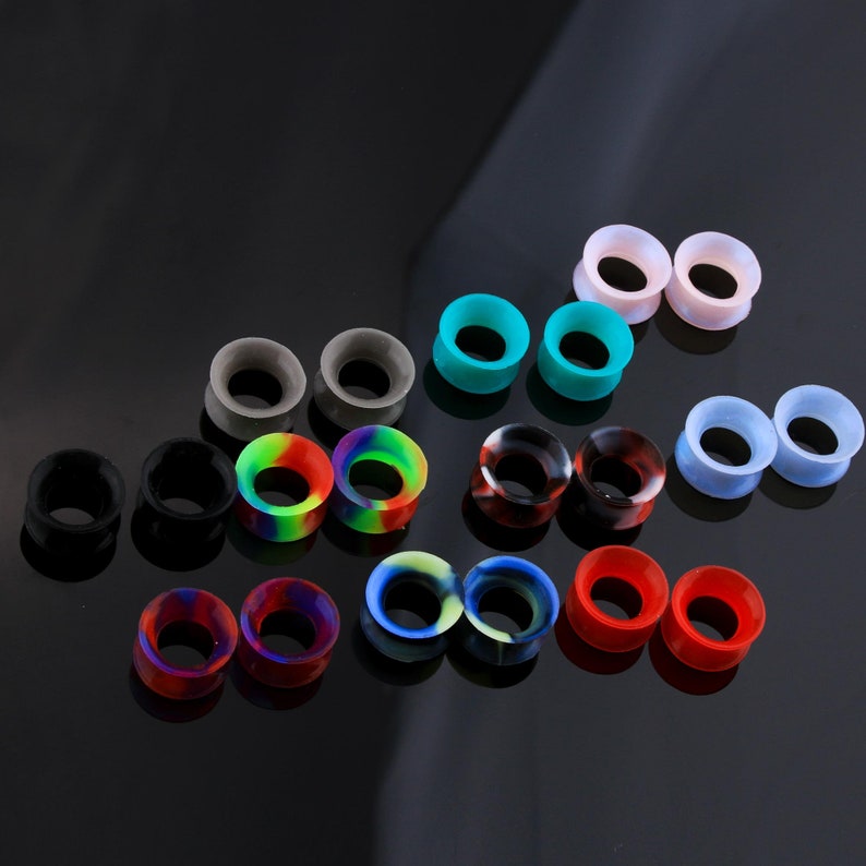 20PCS Silicone Ear Plugs and Tunnels/flesh Tunnels/glow in the - Etsy