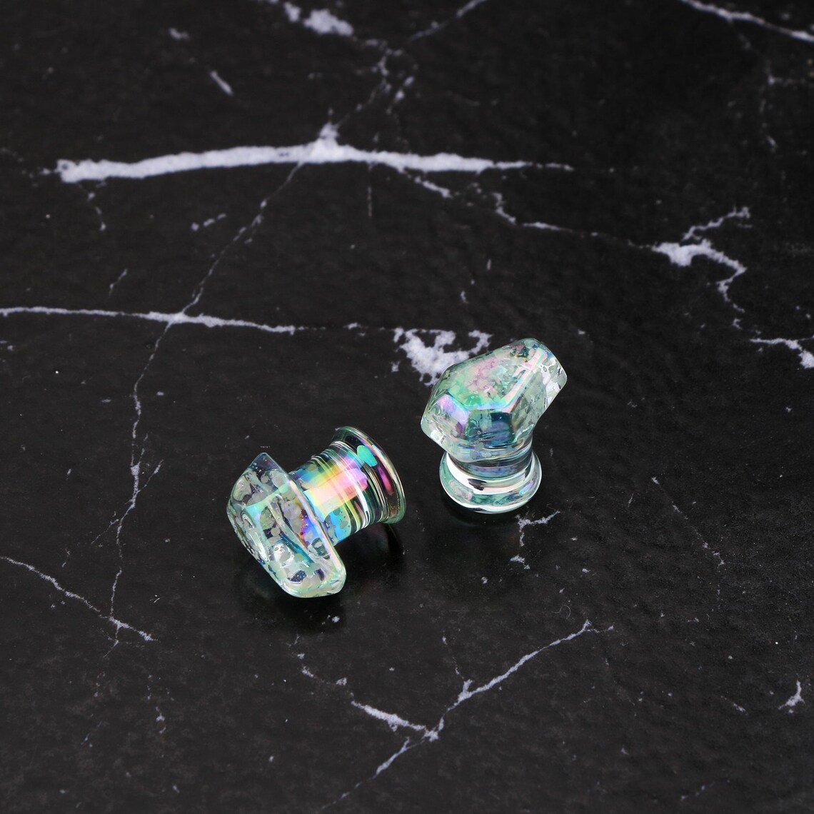 Pairs Glow in the Dark Glass Ear Plugs/gauge Earrings/single | Etsy