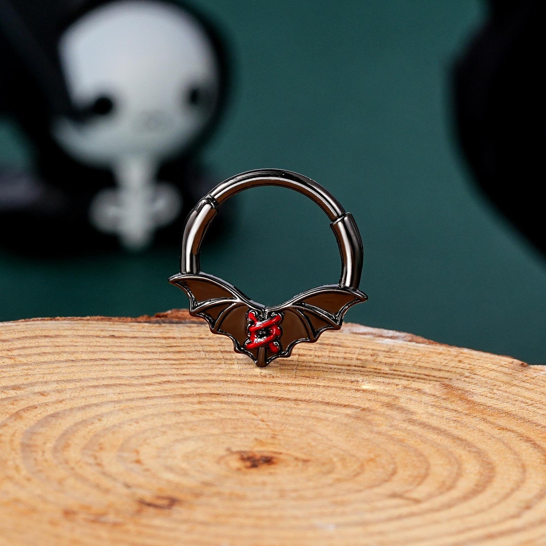 16G Bat Wings Septum Ring/septum Jewelry/septum Piercing/daith Earring ...