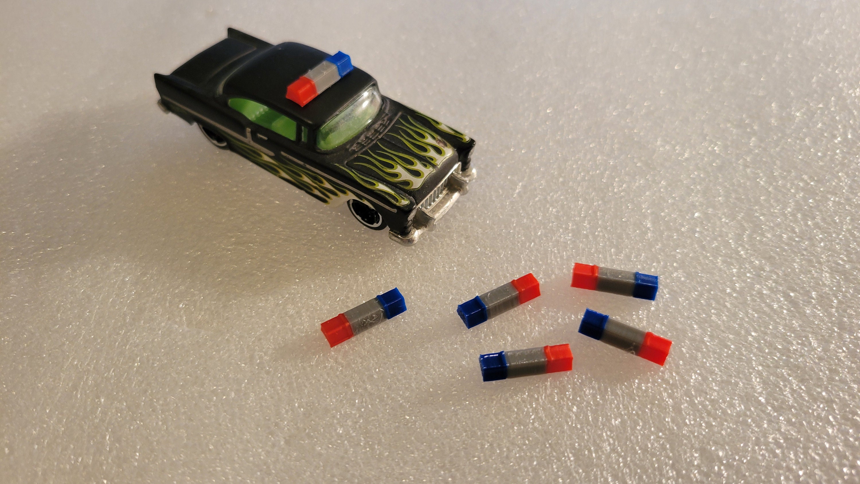 Police Light Bar 6 Items. 1/64 Scale 3d Printed. Cars Not Included. - Etsy