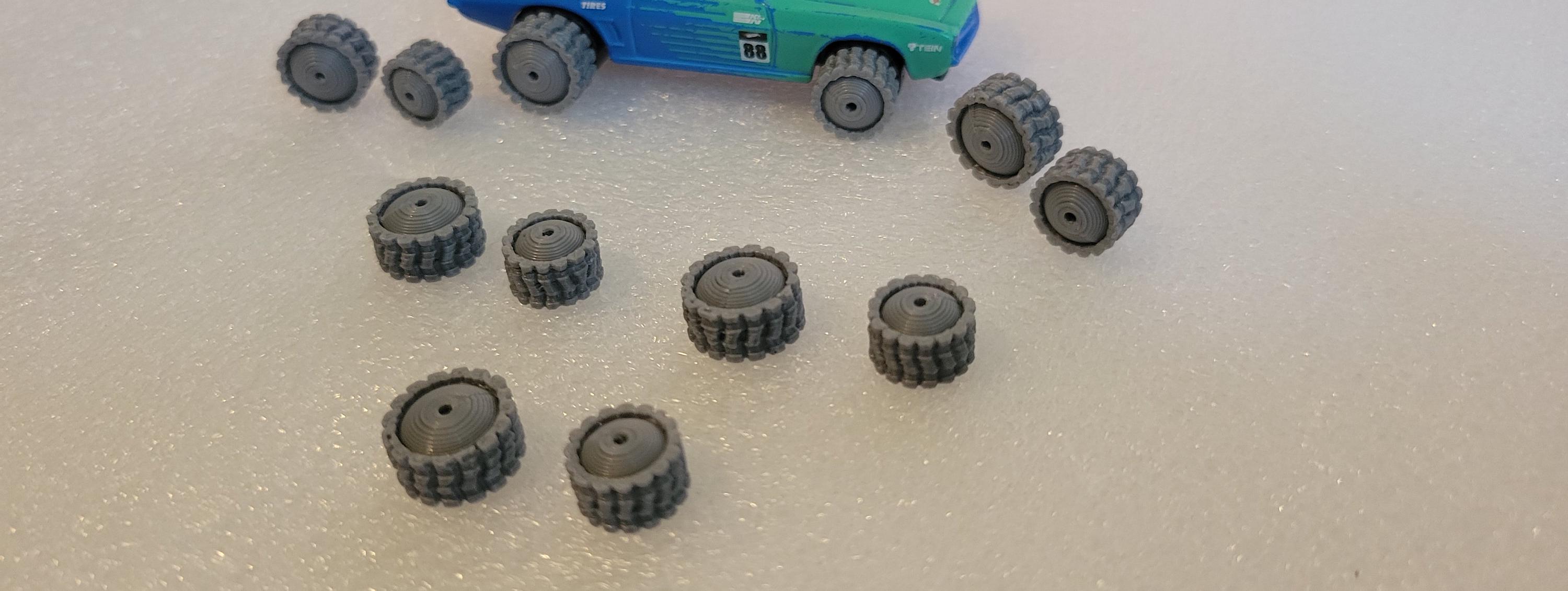 Moon Wheels for 1/64 Scale, 3d Printed. 12 Items All Together. Two ...