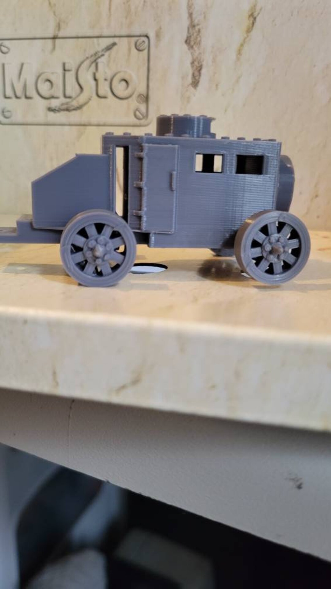 War Wagon 1 Items Gray 3d Printed. Wheels Do Roll. 1/64 Scale. Car Not ...