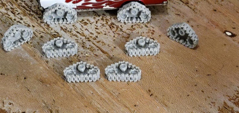 Half Tracks for Custom 1/64 Scale Cars, 3d Printed. 8 Items All ...