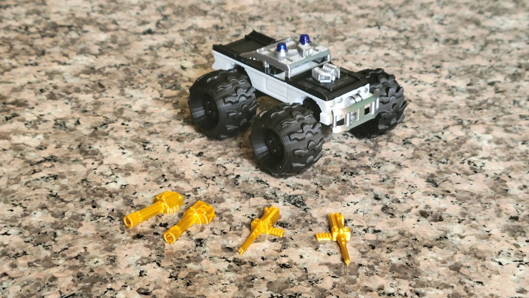 Custom Made 3d Printed Police Cruiser With 4 Gold Guns to Put Where You ...