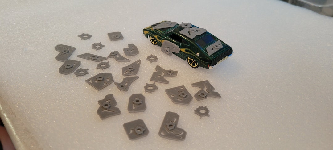 25 Metal Scrap Armor Plating 1/64 Scale. 3d Printed. - Etsy