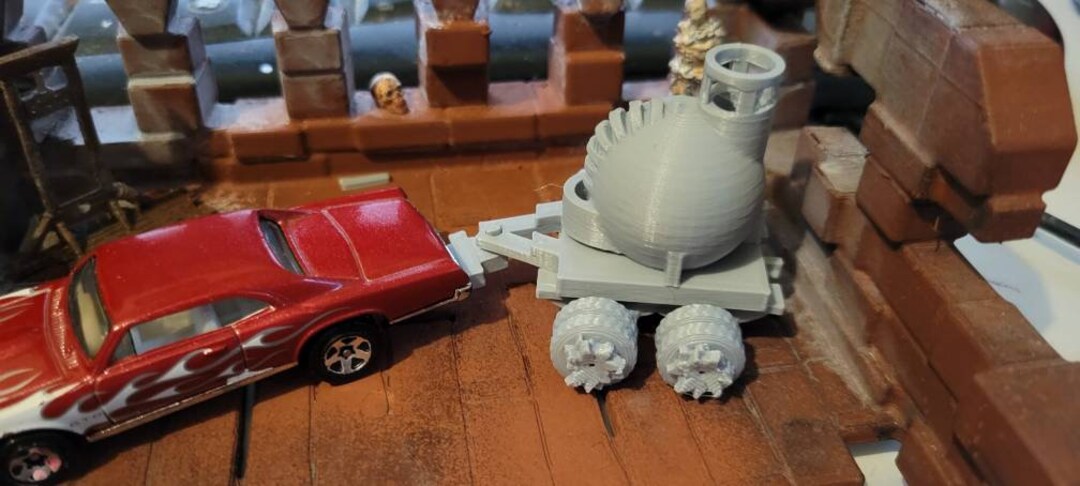 Mad Max, Gaslands, Fuel Pod With Hitch 1 Items Silver 3d Printed ...