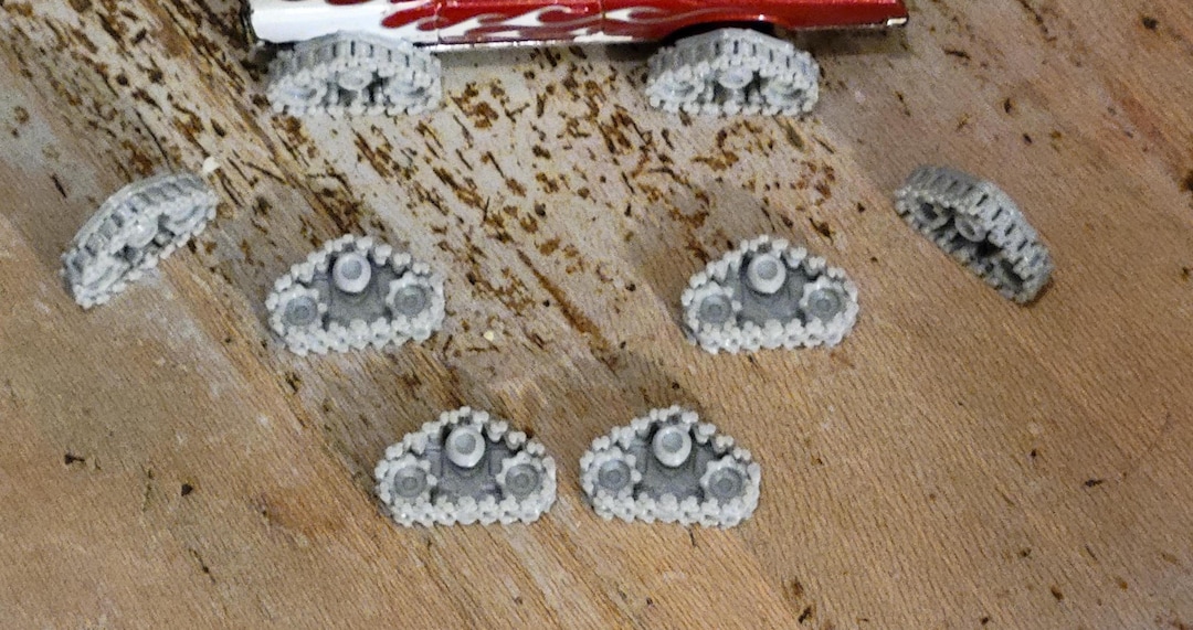 Half Tracks for Custom 1/64 Scale Cars, 3d Printed. 8 Items All ...