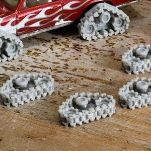Half Tracks for Custom 1/64 Scale Cars, 3d Printed. 8 Items All ...