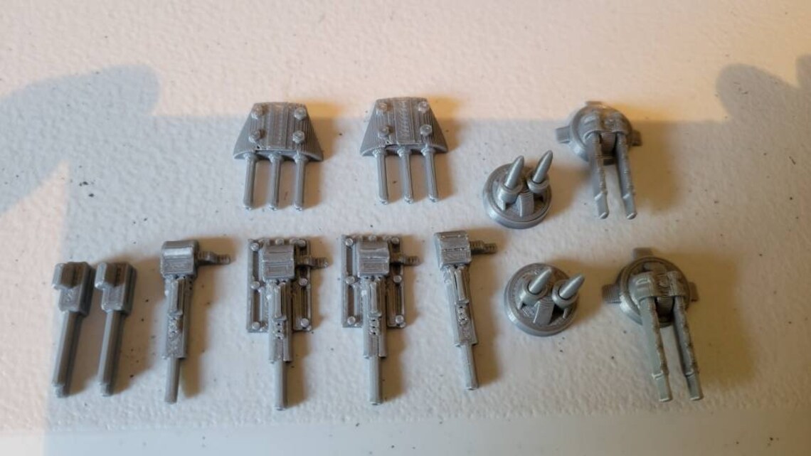 Mad Max Gaslands Weapons Pack 12 items Silver 3d printed. | Etsy