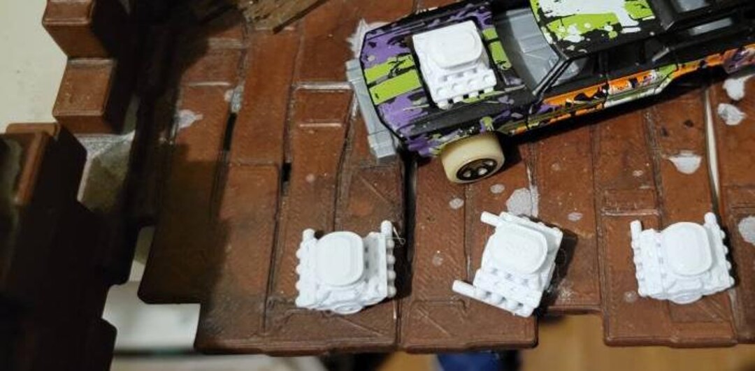 White Drop in Engines for 1/64 Scale.3d Printed. 4 Items All Together ...