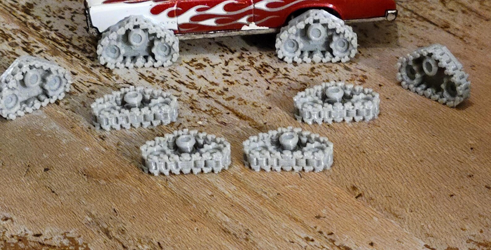 Half Tracks for Custom 1/64 Scale Cars, 3d Printed. 8 Items All ...